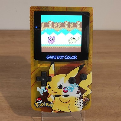 NINTENDO GAMEBOY COLOR gbc custom pikachu pokemon mod lcd ips2 ...