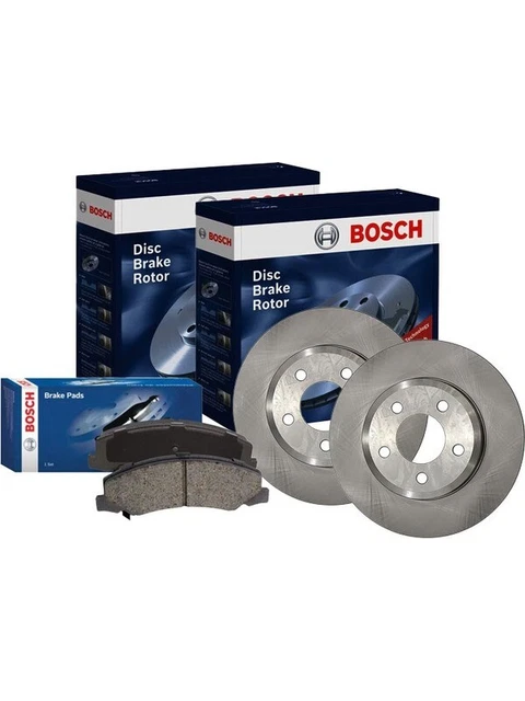 BOSCH REAR DISC Brake Rotors + Blue Brake Pads fits Ford Falcon 4.0 BA ...