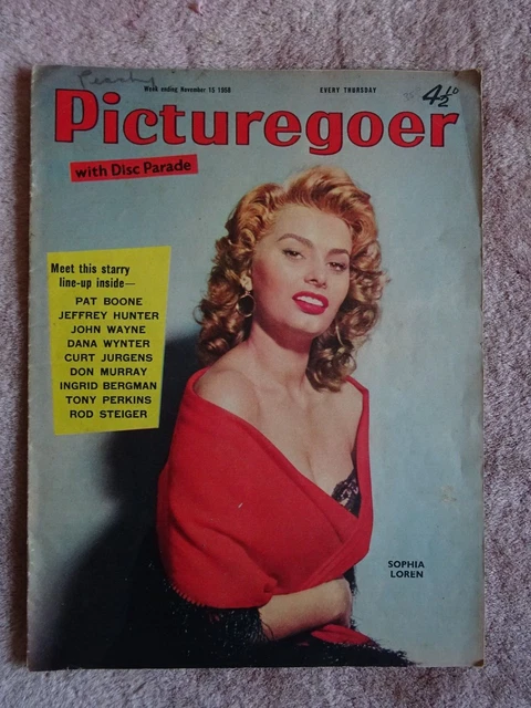 VINTAGE PICTUREGOER DISC Parade Film Magazine November 15 1958 Sophia ...