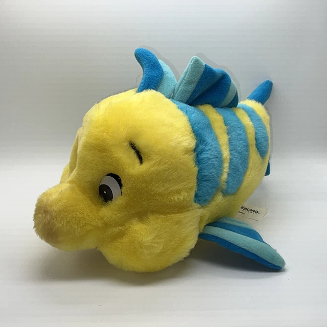 FLOUNDER FISH LITTLE Mermaid Vintage Disney Store Soft Toy Plush £12.99 ...