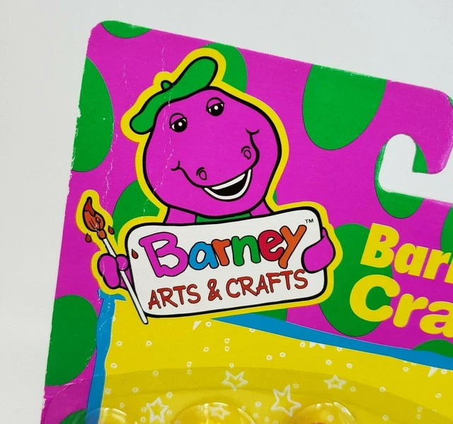 1993 BARNEY THE Purple Dinosaur Baby Bop Arts & Crafts Crayons New In ...