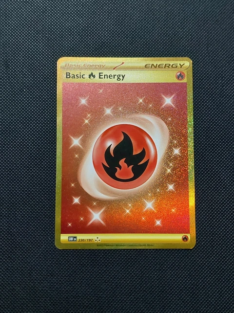 POKÉMON TCG BASIC Fire Energy Sv03: Obsidian Flames 230/197 Holo Hyper ...
