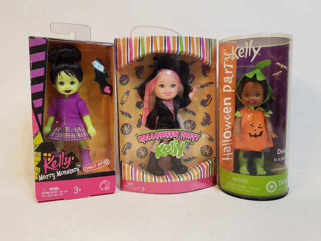 HALLOWEEN KELLY BARBIE Doll Lot Deidre Kayla Pumpkin Party Monsters ...