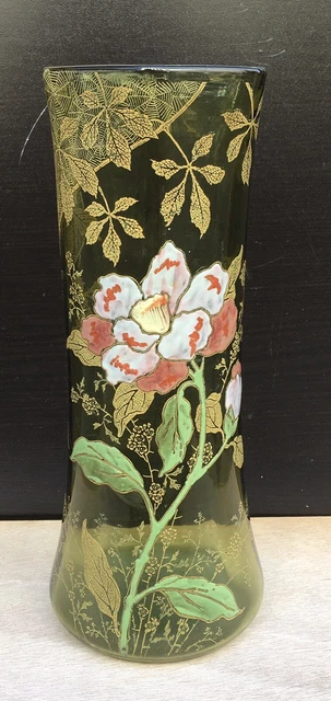 VASE ANCIEN ART Nouveau LEGRAS En Verre Émaillé Motif Fleurs Vers 1900 EUR 79,00 - PicClick FR