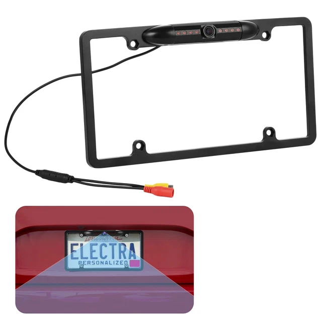 LICENSE PLATE BACKUP Camera with 8 Bright IR Night Vision LED Lights ...
