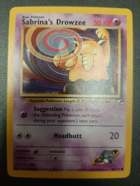 CARTA POKÉMON SABRINA'S Drowzee (GH 92) - Common - Gym Heroes - Good ...