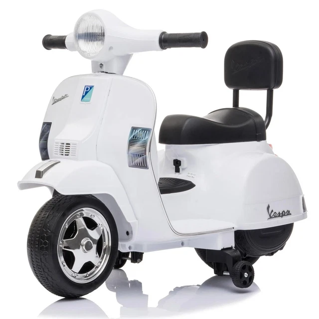 MOTO ELETTRICA VESPA PX 150 Small Scooter elettrico c/ rotelle 6V luci ...