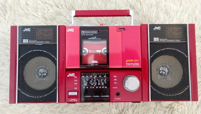 VINTAGE JVC PC-RM100JW - RED - Ghetto Blaster Boombox Portable Stereo ...