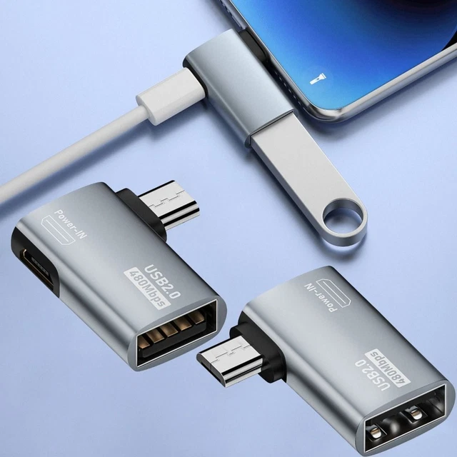 Power Supply Usb To Micro Otg Adapter Hard Drive Disk Mobile Phone