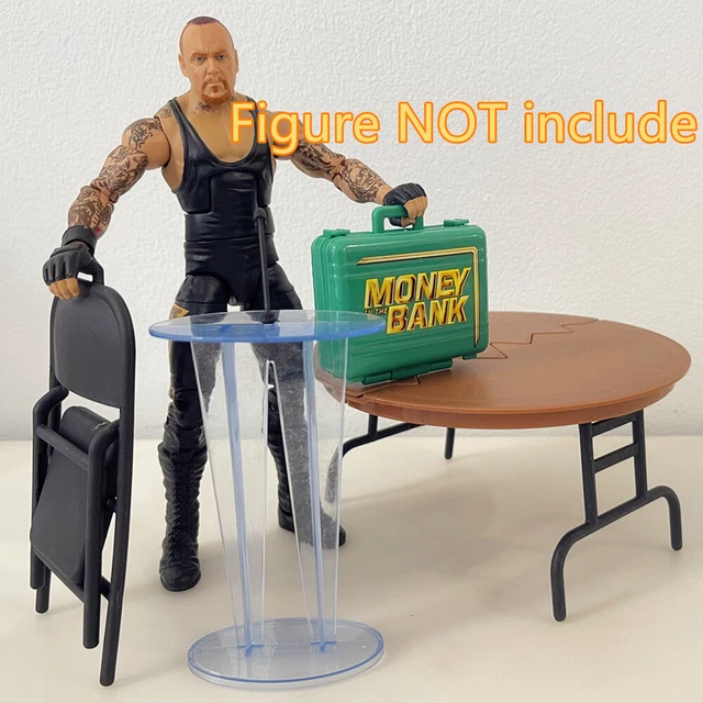 4-PACK MATTEL WWE Breakable Table Podium Chair Wrestling Toy Figure ...
