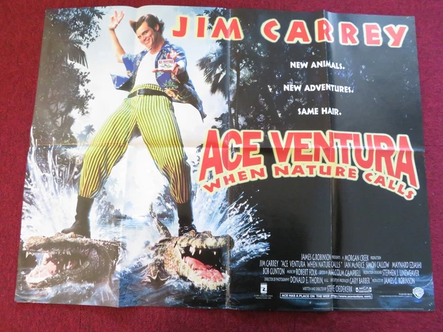 ACE VENTURA: WHEN Nature Calls Uk Quad Poster Folded Jim Carrey S ...
