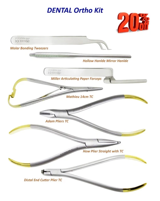 ENSEMBLE 7 ORTHODONTIE Collage Pincettes, Creux Miroir Quidon, Papier ...