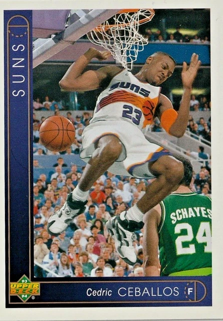 CARTE NBA CEDRIC Ceballos '93-94 Upper Deck #348 Phoenix Suns livraison ...
