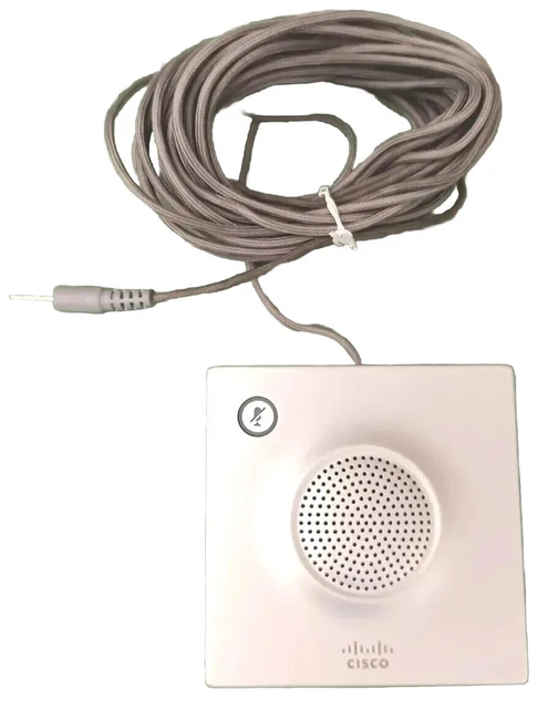 CISCO TELEPRESENCE TABLE Microphone 20 TTC5-06 12V silver metal 3.5mm ...