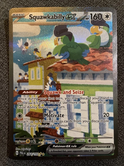 POKÉMON TCG SQUAWKABILLY ex 264/193 Scarlet & Violet Paldea Evolved Alt ...