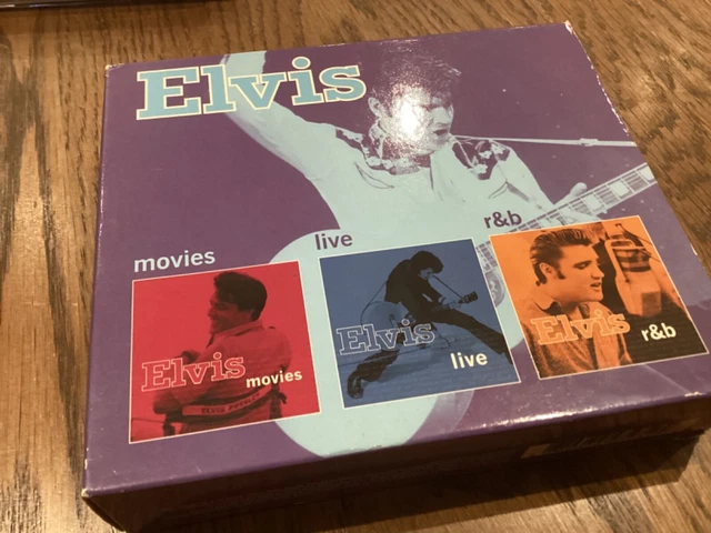 ELVIS PRESLEY MOVIES ,live ,r and b 3 cd box set £8.99 - PicClick UK