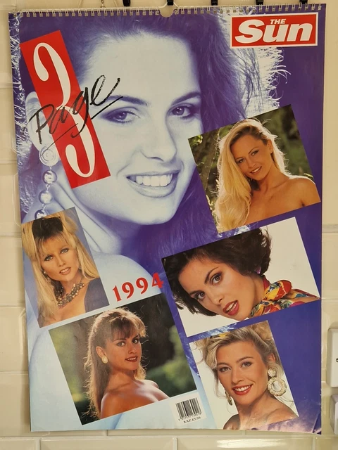 THE SUN PAGE 3 GIRL 1994 CALENDAR Kathy Lloyd Jo Guest Angela Lea Lisa ...