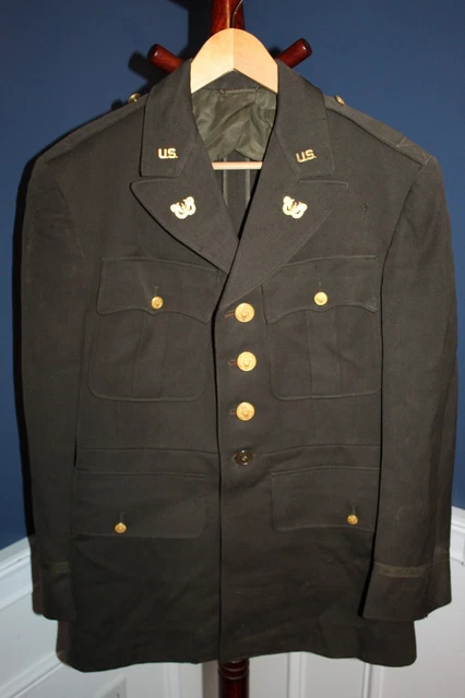 ORIGINAL WW2 U.S. Army Warrant Officers Wool Uniform Jacket w/Metal ...