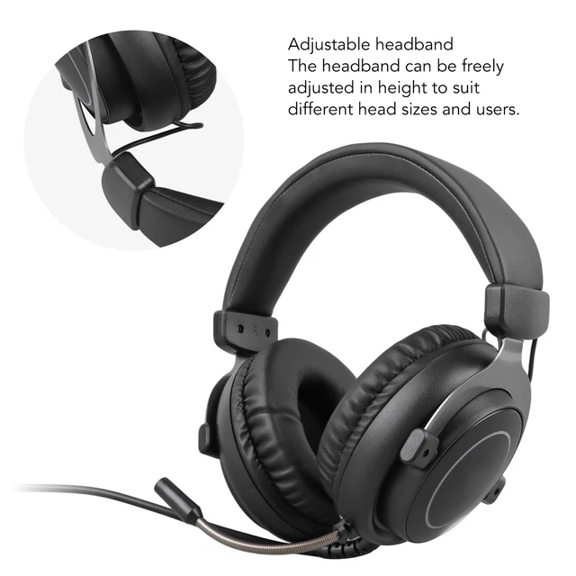 WIRED HEADSET COMFORTABLE Gaming Headset With Clear RGB Bass For PC $40 ...