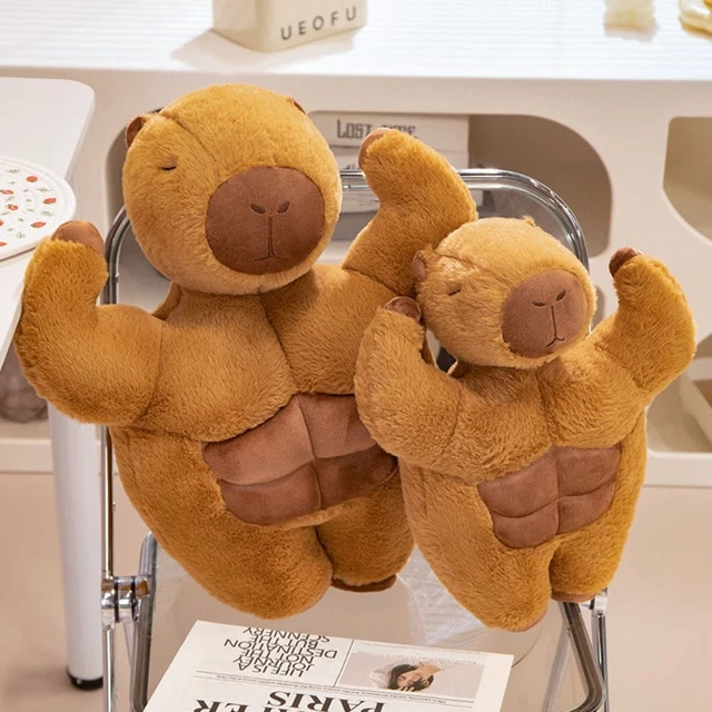 PLUSH CAPYBARA MUSCLE Man Plushies Toy Children Toys £14.87 - PicClick UK