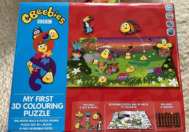 CBEEBIES MY FIRST 3D colouring puzzle Pack - Educational Toy for Kids £ ...