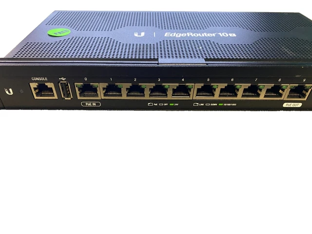 UBIQUITI ER-10X EDGEROUTER 10-Port Gigabit Router W/ Rack Mount Kit $99 ...