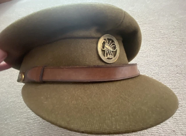 WW2 BRITISH ARMY Officers Service Cap Hat 100% wartime cap - LRDG £189. ...