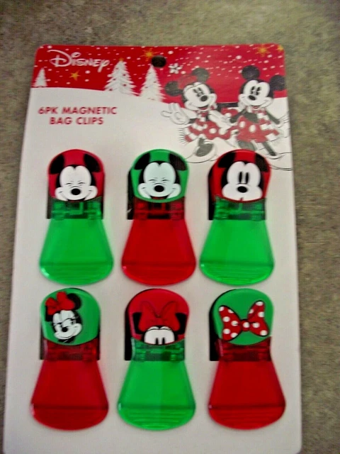 DISNEY MICKEY MOUSE Magnetic Chip Bag Clips 6 Pack Best Brands $12.99 ...