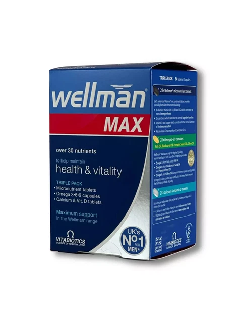 VITABIOTICS - WELLMAN Max - Health & Vitality - 84 Tablets £14.99 ...