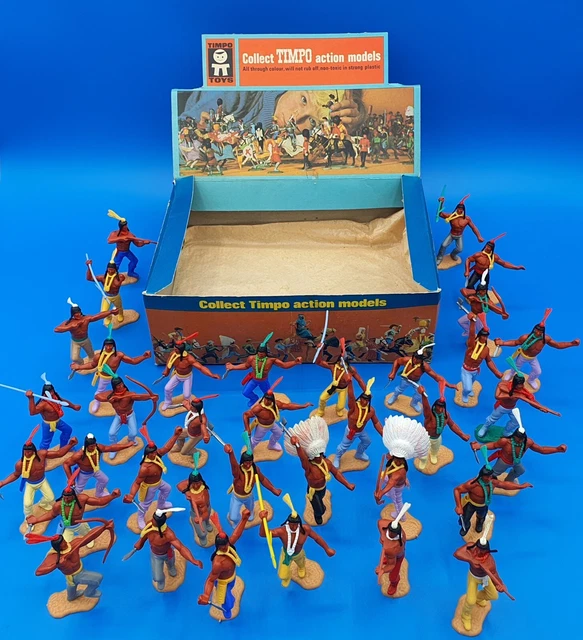 RARE! TIMPO EARLY 1970s TRADE COUNTER BOX containing all 36 Indian ...