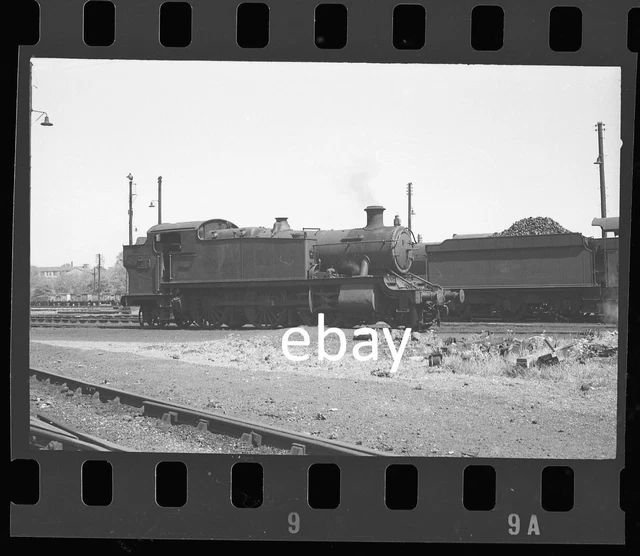 ORIGINAL 35MM NEGATIVE OF GWR PRAIRIE TANK 6154 OXFORD SHED 15/5/64. £3 ...