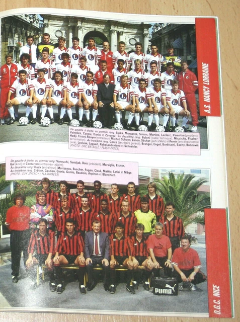 FOOTBALL POSTER ÉQUIPE AS Nancy Lorraine OGC Nice championnat de France ...