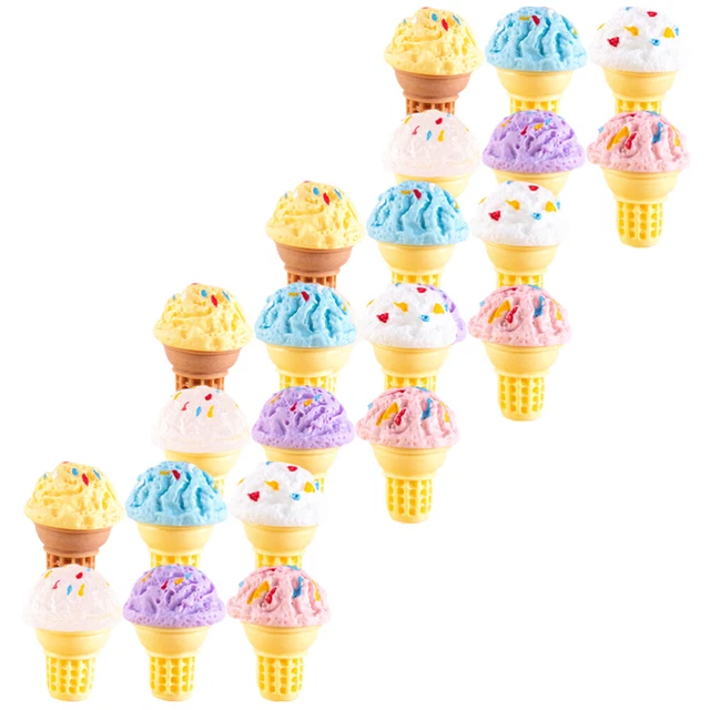 24PCS MINI ICE Creams Food Play Model Simulation Ice Cream Model Mini ...