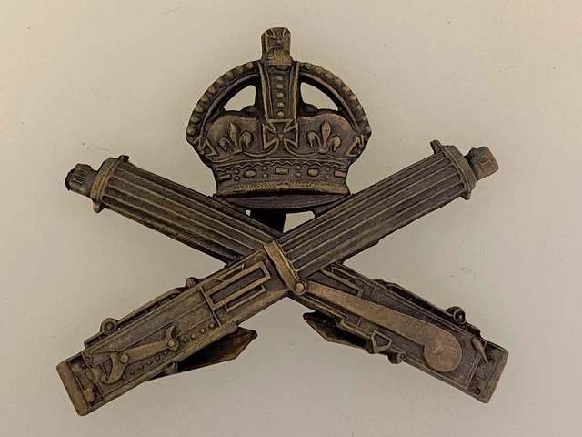 BRITISH ARMY WWI Machine Gun Corps M.G.S. Officers bronze cap badge £33 ...