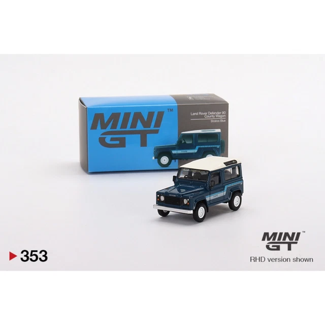 MINI GT - Land Rover Defender 90 County Wagon Stratos Blue - MGT00353 ...