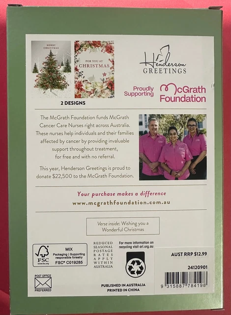 CHRISTMAS CHARITY CARD Produly Supporting Mcgrath Foundation $12.99 ...