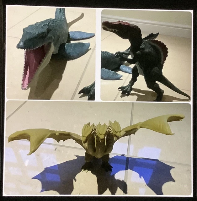 LARGE DINOSAURS EXTREME Chompin’ Spinosaurus Real Feel Mosasaurus King Ghidorah £34.52 - PicClick UK