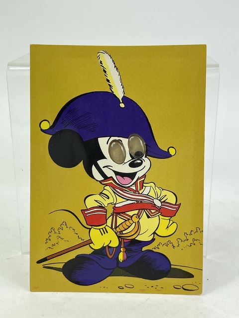 DISNEY MICKEY MOUSE General Google Goggly Moving Eyes Novelty Postcard ...