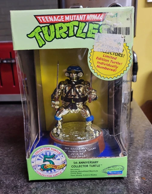 1992 TMNT NINJA Turtles 5th Anniversary Gold Leonardo, Still Sealed ...