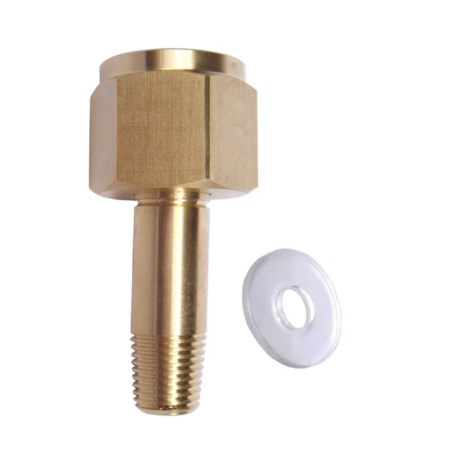 DIN 477/ W21.8 CO2 Carbon Dioxide Regulator Inlet Nut & Nipple with ...