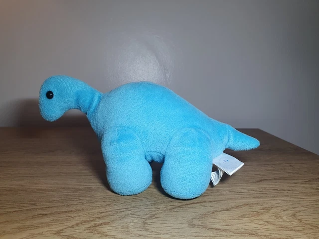MANHATTAN TOY COMPANY Brachiosaurus Dinosaur Jellybeans Blue Soft Toy ...