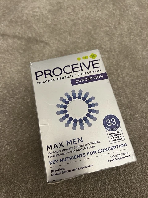 PROCEIVE MAX MEN Fertility Conception 23 Sachets only please read ...