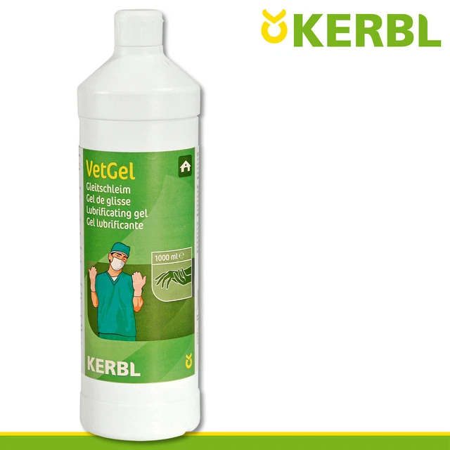 KERBL 1000ML VETGEL Gleitschleim Vétérinaire Obstétrique Vaches Veaux ...