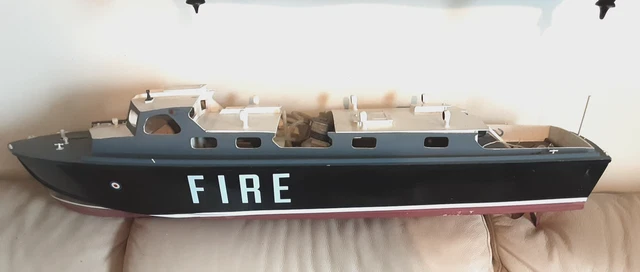 VTG AEROKITS RAF Vosper Fire boat crash tender Wooden Model 35 inch rc ...