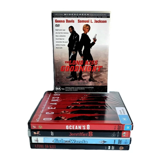 LONG KISS GOODNIGHT 5x DVD Gift Set Oceans 8 A Time To Kill Fish Called ...