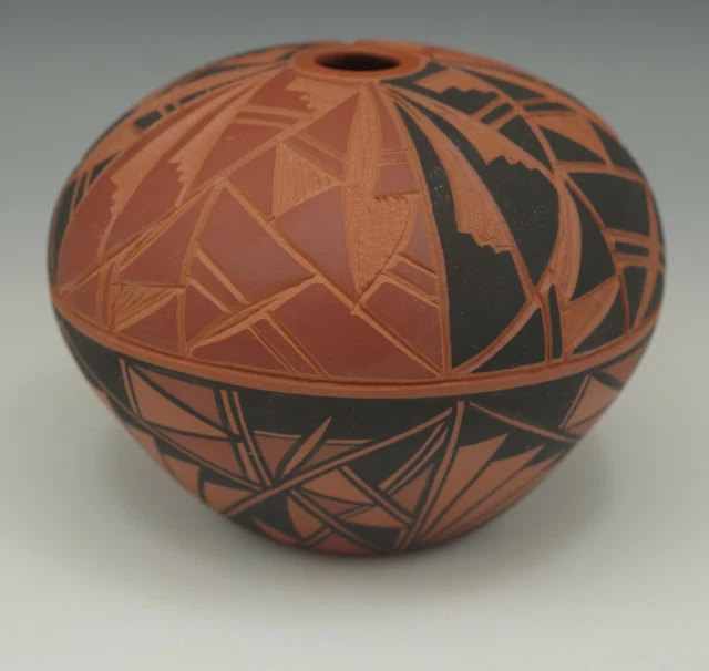 GPR ACOMA PUEBLO Native American Etched Squat Vase Vintage $95.00 ...
