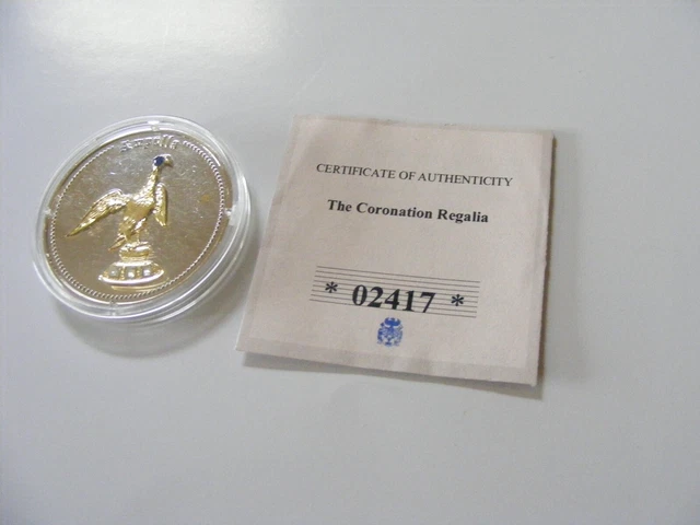 THE CORONATION REGALIA Ampulla Commemorative Cu silverplated with spot ...
