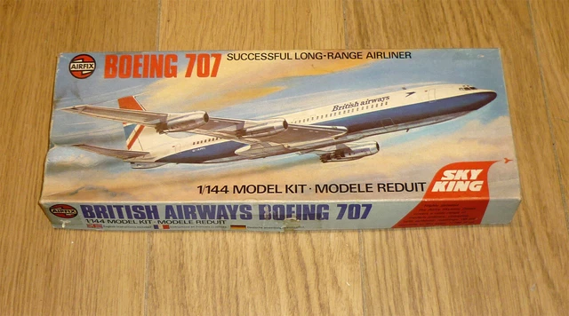 1970S AIRFIX 1/144 scale British Airways Boeing 707 - plane kit £24.99 ...