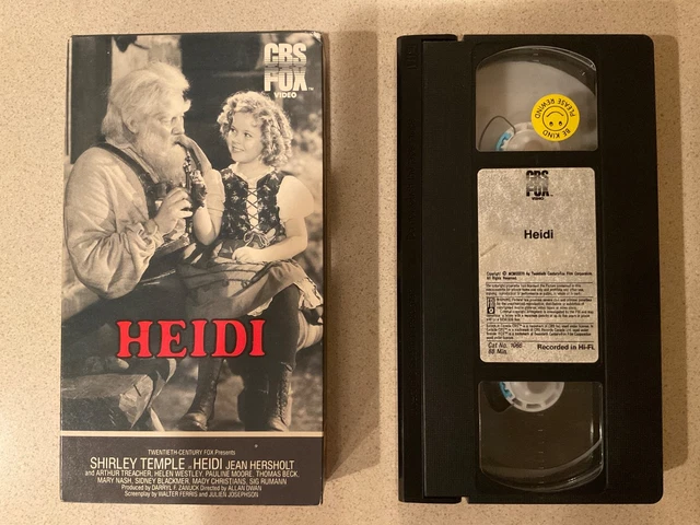 HEIDI (VHS, 1985, CBS Fox) Shirley Temple, Jean Hersholt £5.33 ...