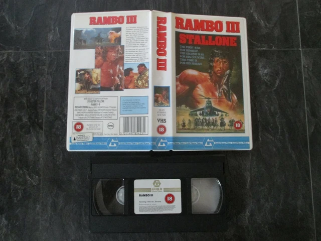 RAMBO III VHS Guild Vhs Big Box Vhs Ex Rental Vhs Pre Cert Vhs Rambo 3 ...